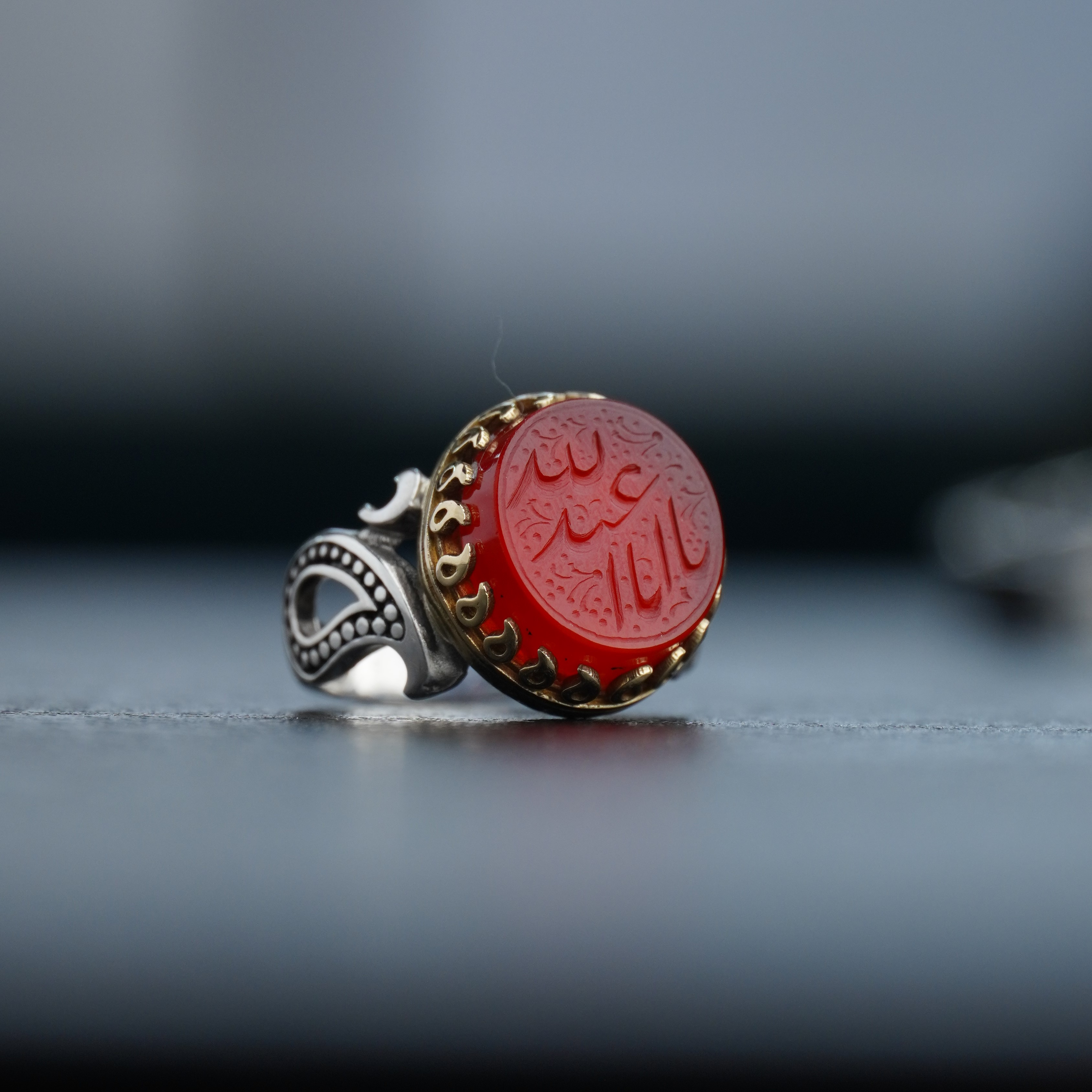 انگشتر مردانه عقیق سرخ کد 1277 | گالری الماس تابان